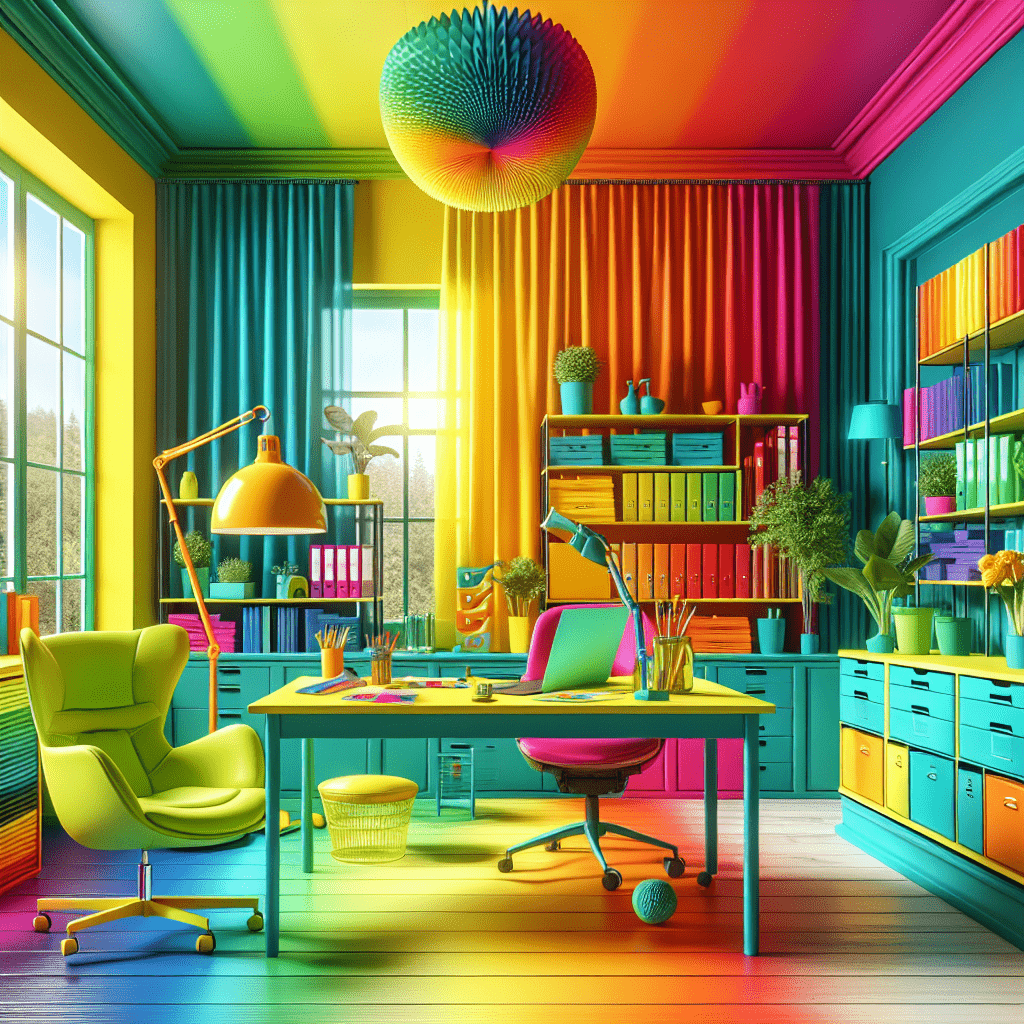 Designing a Workspace with Bright Colors for Productivity - Styling Homes