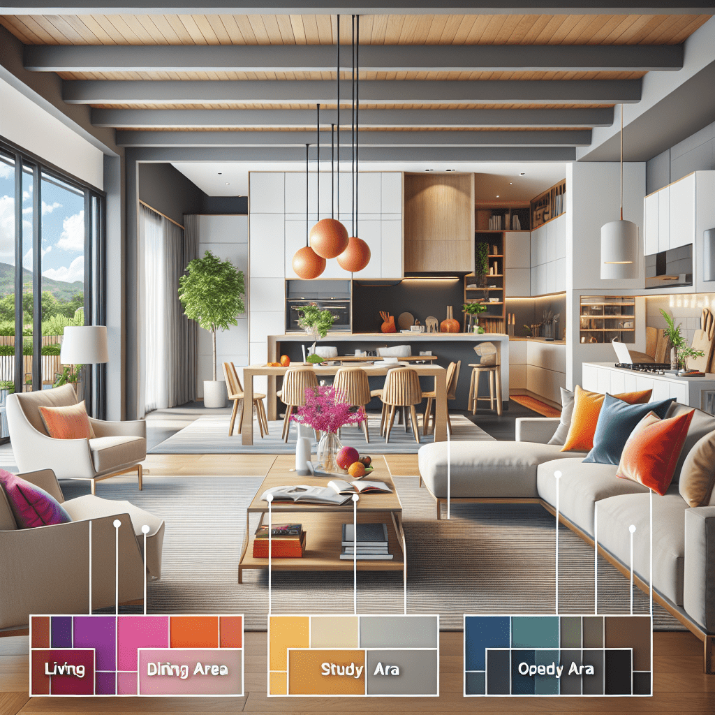 Using Color Accents to Define Spaces in Open-Concept Homes - Styling Homes