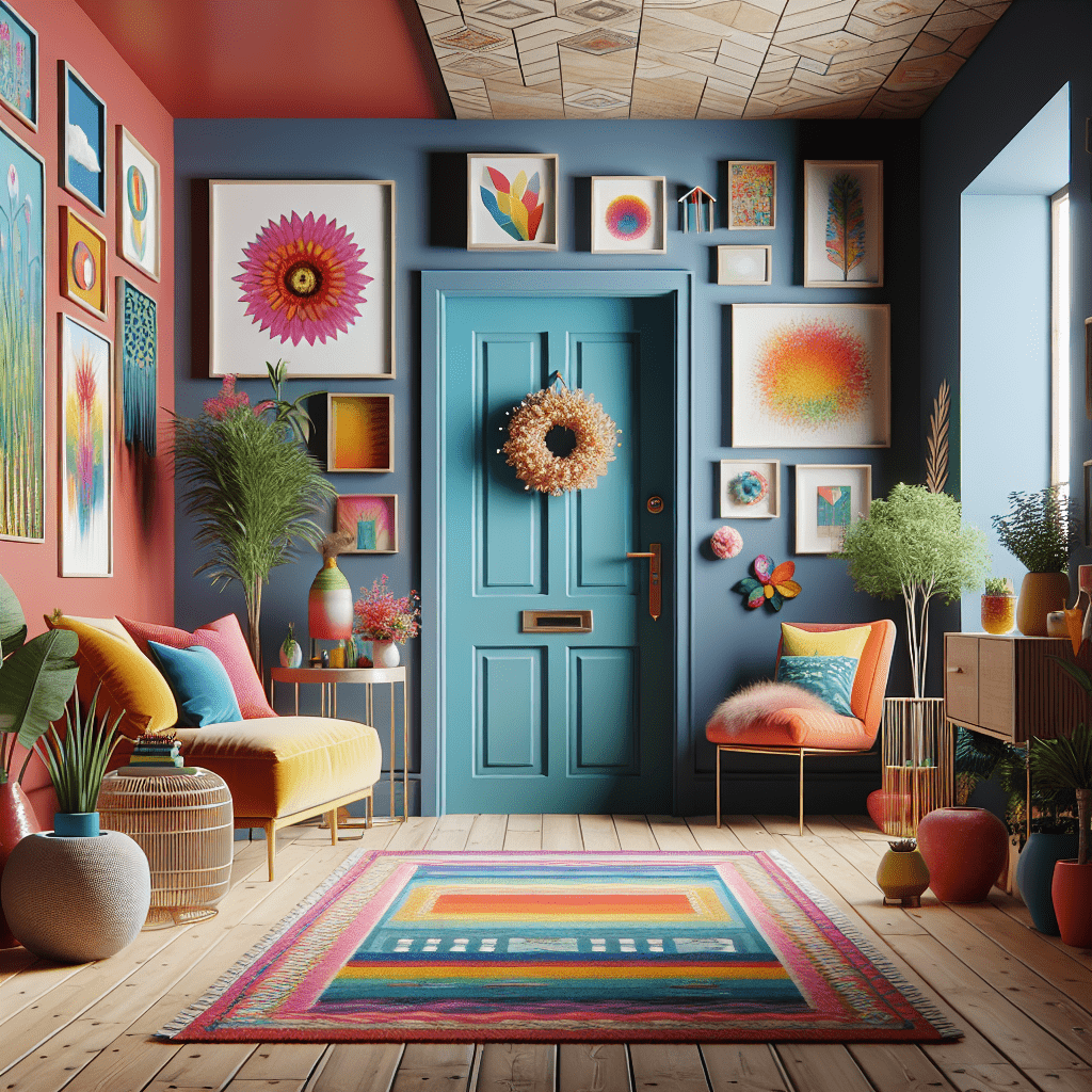 Creating a Welcoming Entryway with Pops of Color - Styling Homes
