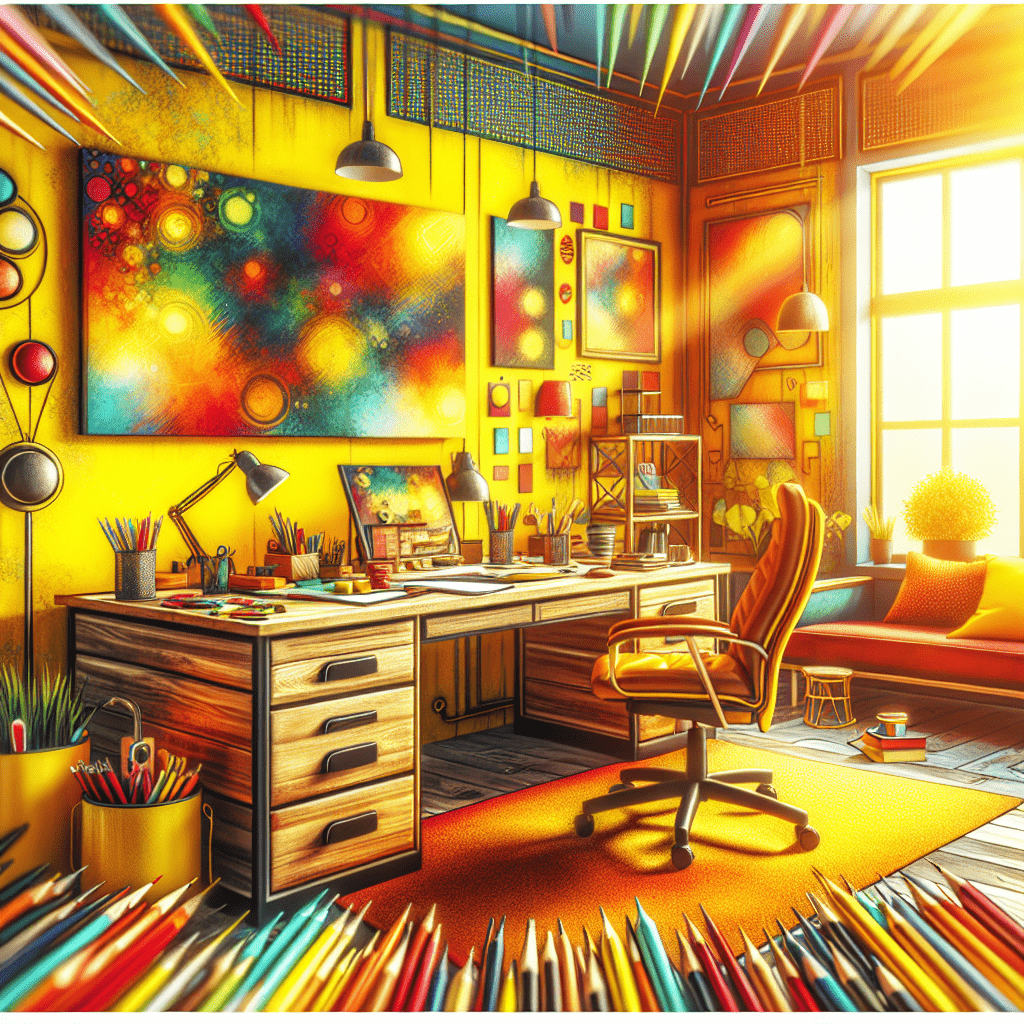 Designing a Bold Home Office with High-Energy Colors - Styling Homes