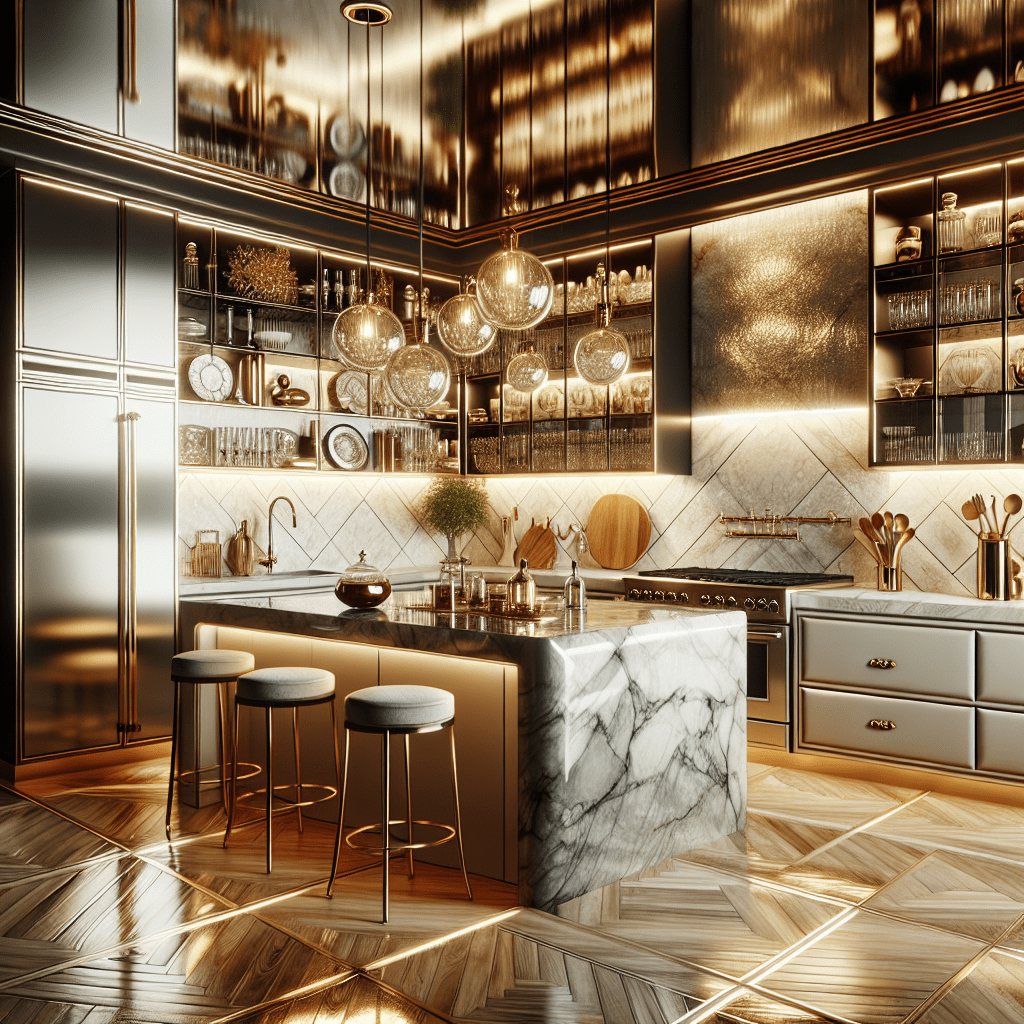 How to Style a Luxe Glam Kitchen with High-Gloss Finishes - Styling Homes