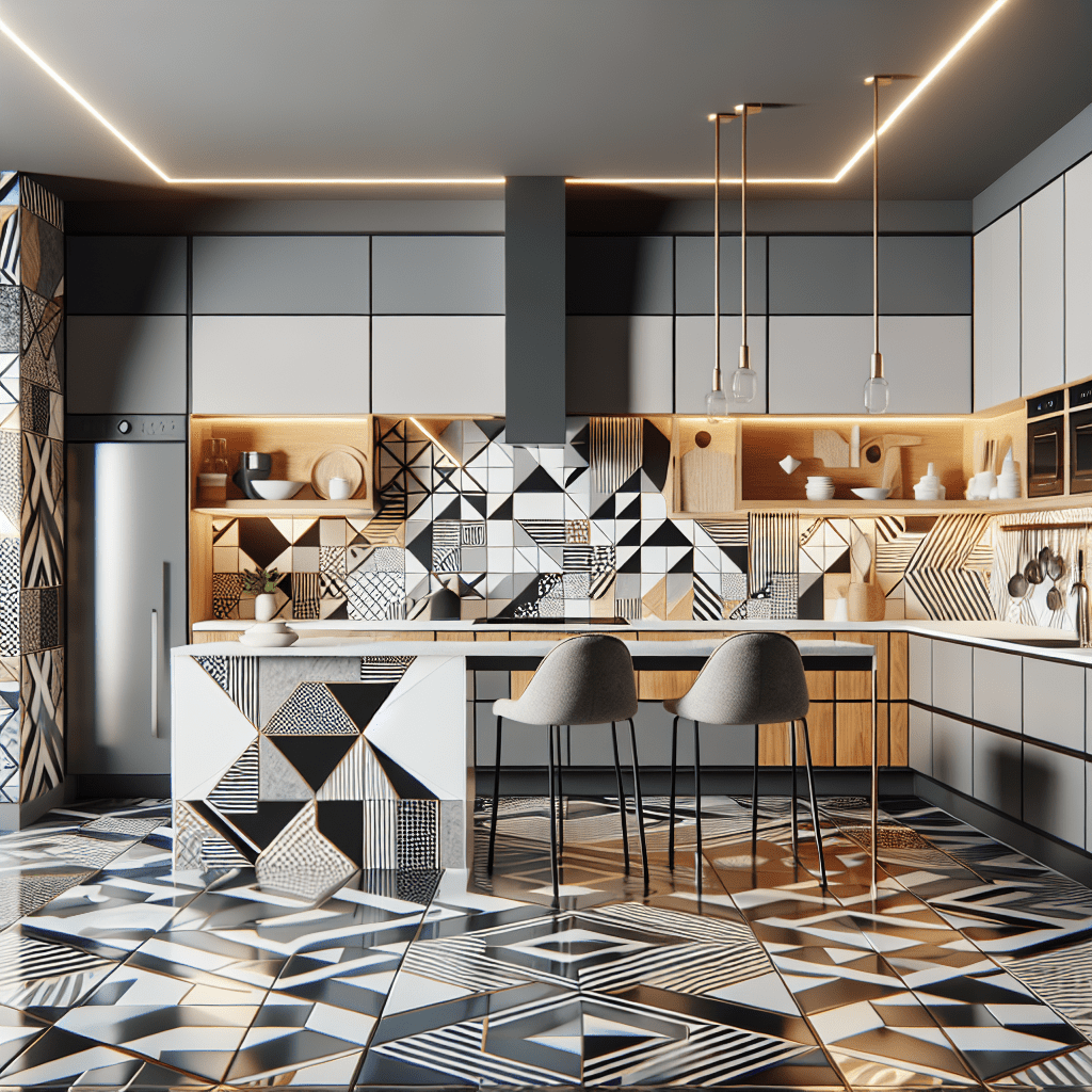 How to Use Bold Geometric Patterns in Modern Kitchens - Styling Homes