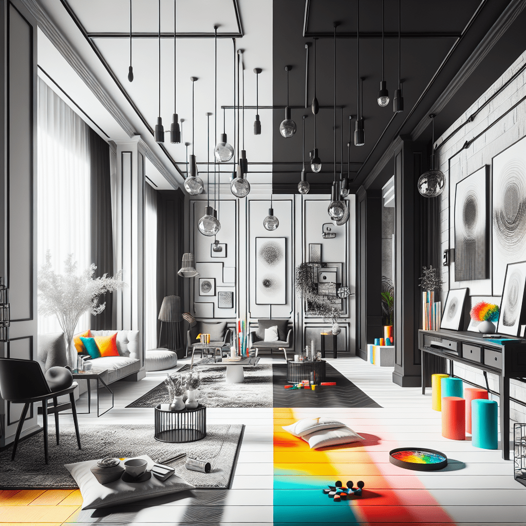 How to Use Bright Accent Colors in Monochrome Interiors - Styling Homes