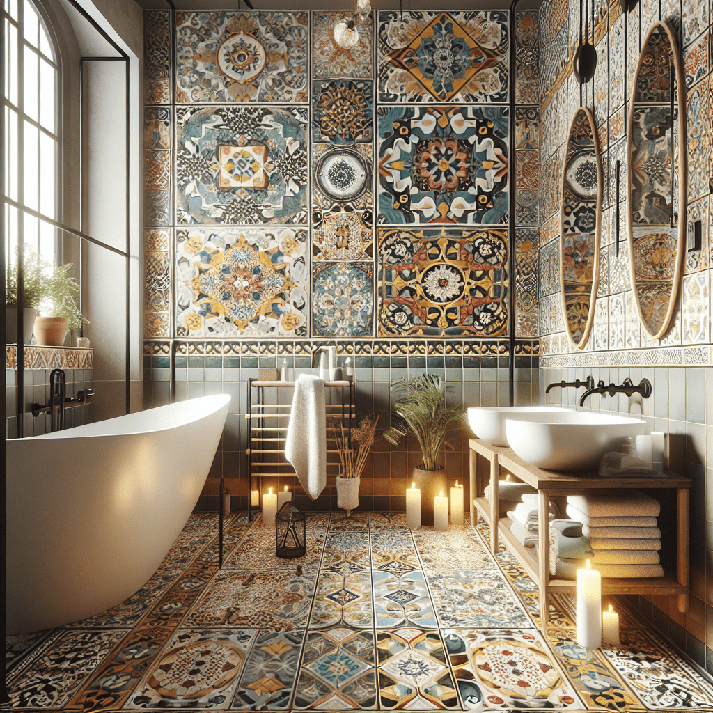 The Bold Beauty of Statement Tiles in Eclectic Bathrooms - Styling Homes