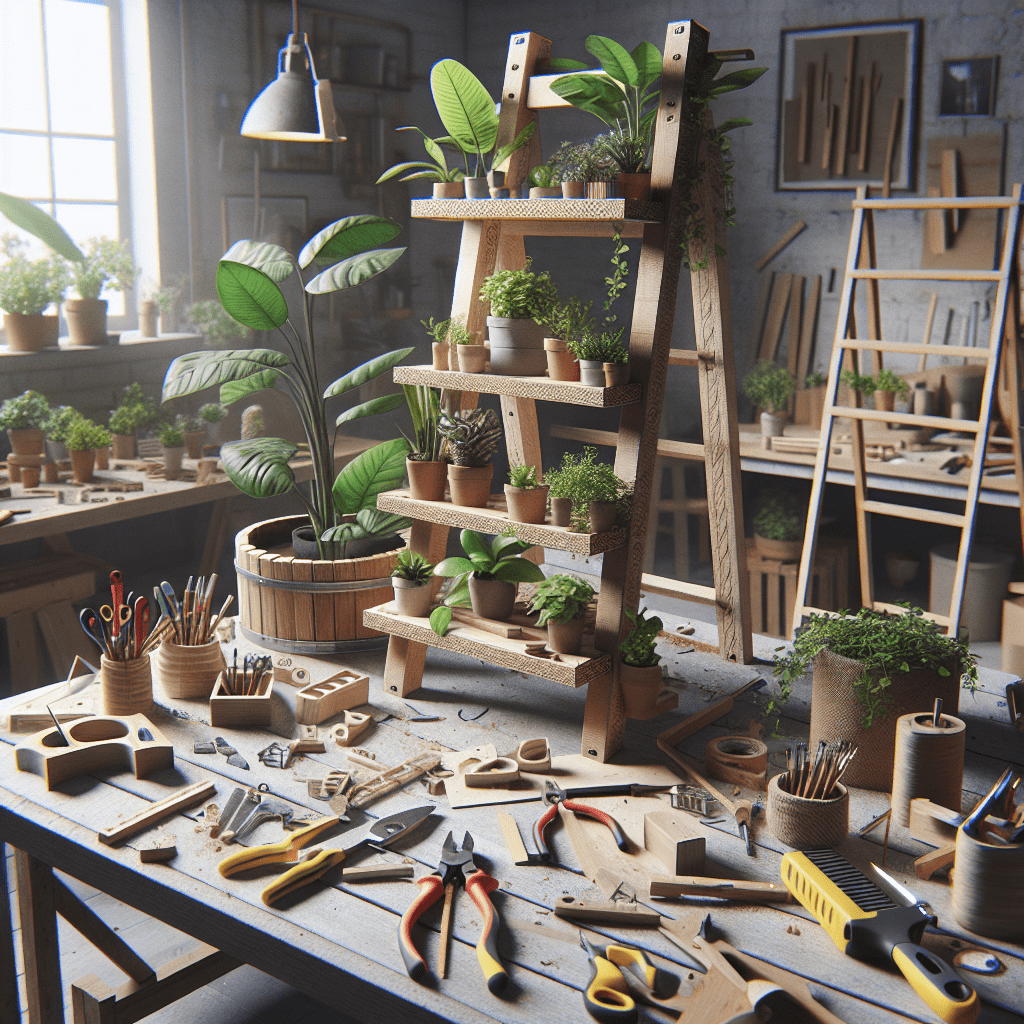 How to Make a DIY Ladder Plant Stand for Indoor Decor - Styling Homes